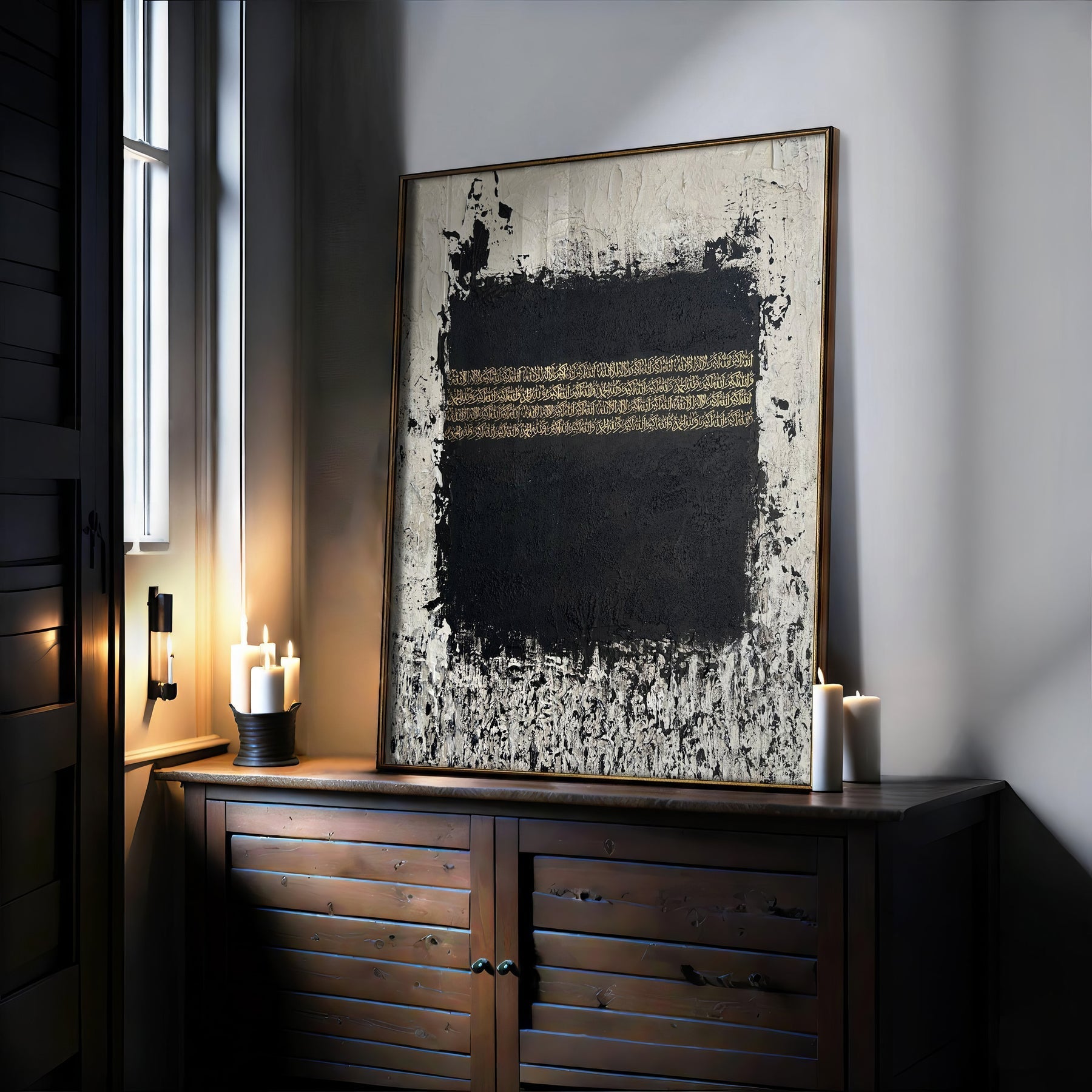 Holy Kaaba The Masses – Abstract Islamic Wall Art – Homez Decorz